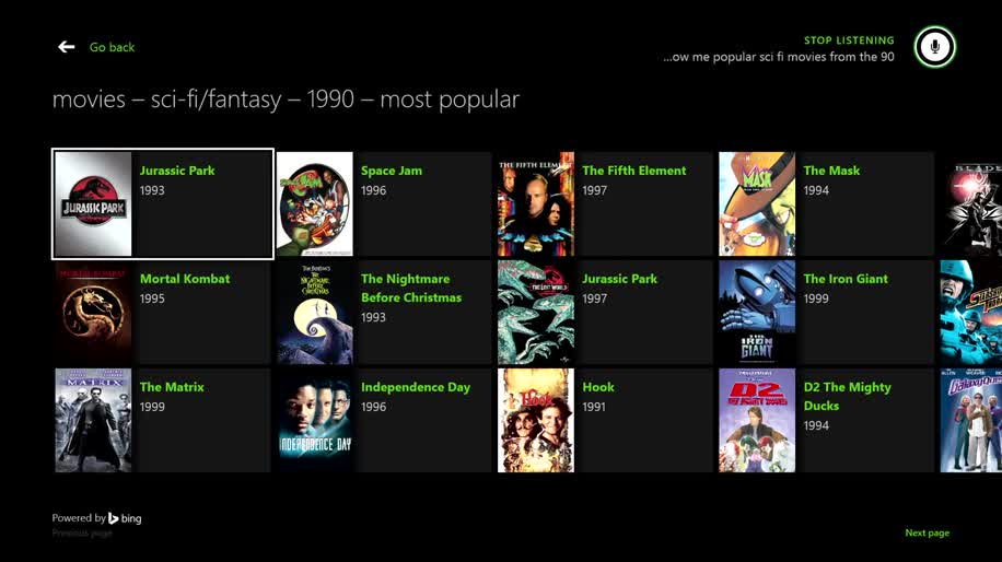 Bing auf der Xbox One