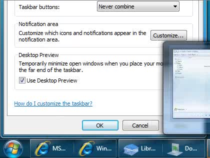 Windows 7 Taskbar: Gruppierungen