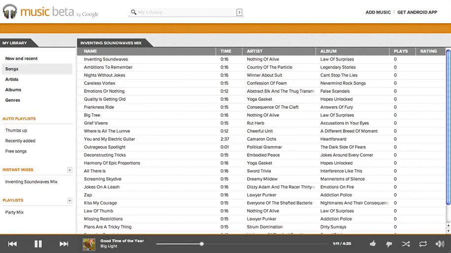 Music Beta bei Google vorgestellt