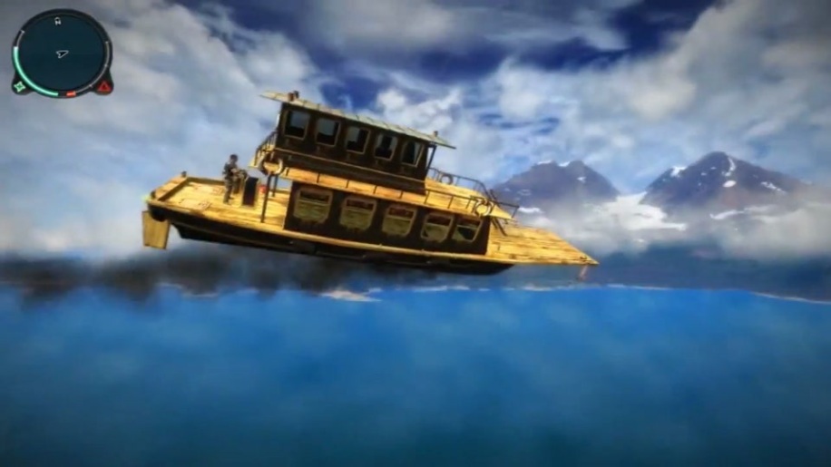 How to fly a boat to the Moon in Just Cause 2