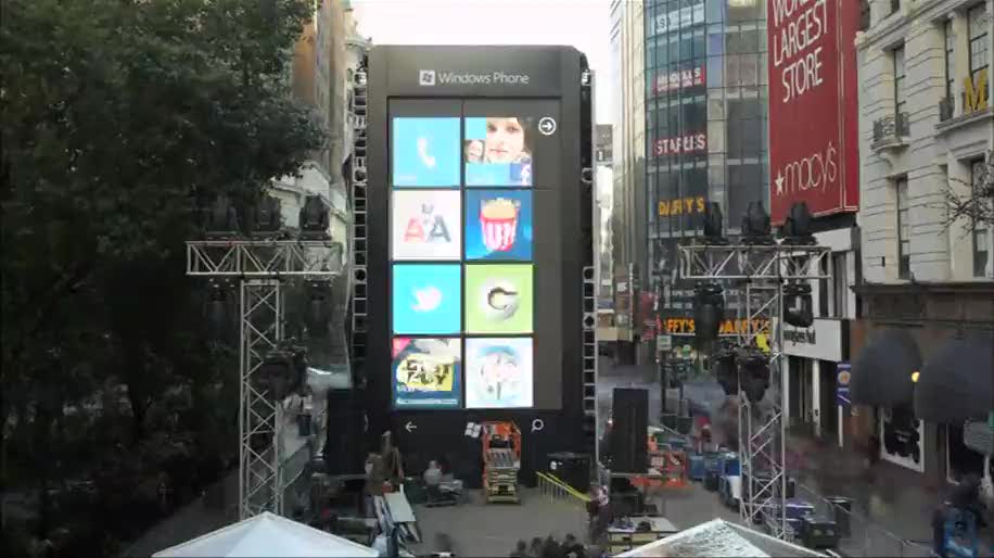 Riesiges Windows Phone in New York City